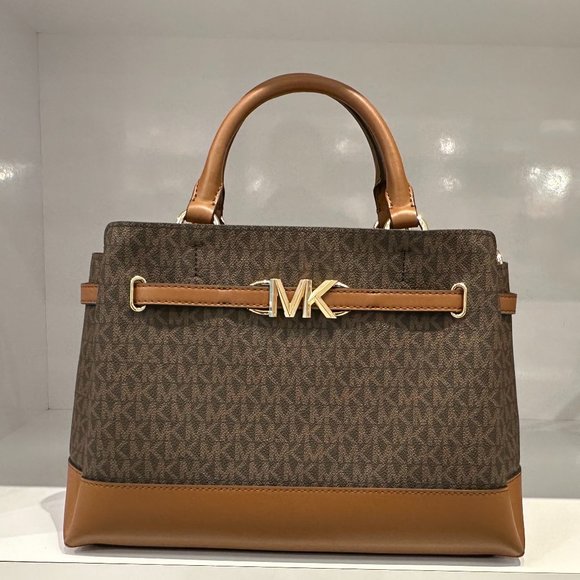 Michael Kors | Bags | Michael Kors Reed Large Belted Satchel Shoulder ...